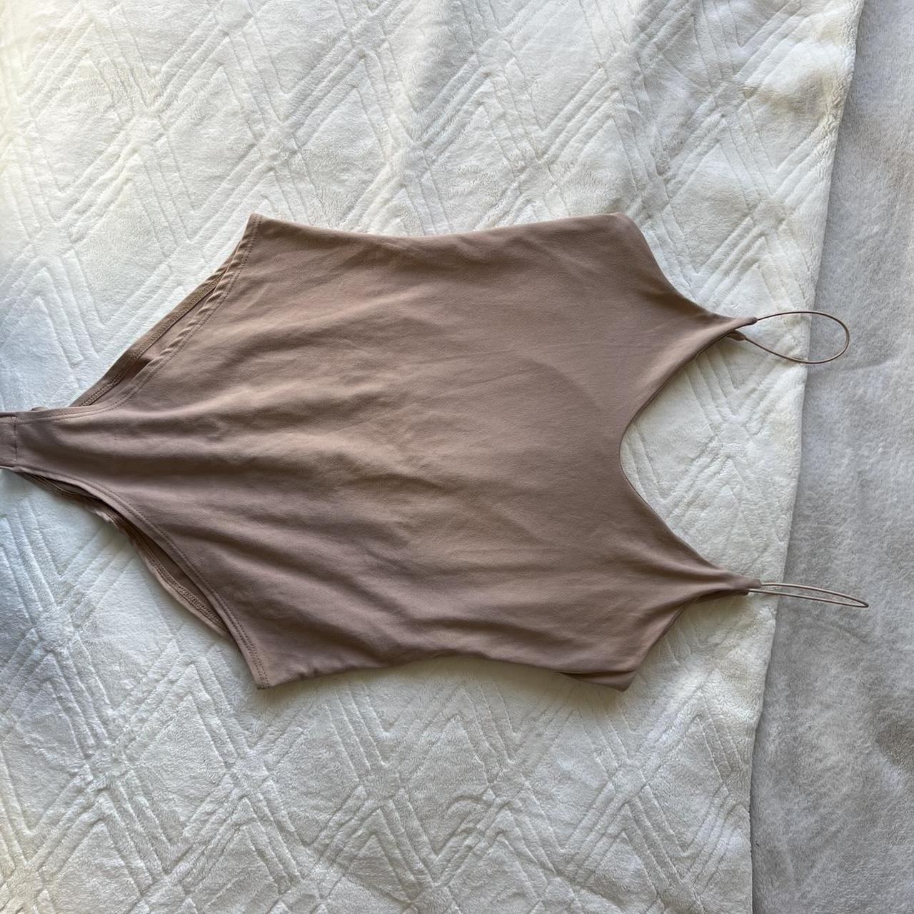 Tan body suit skims inspired. Super soft with thin... - Depop