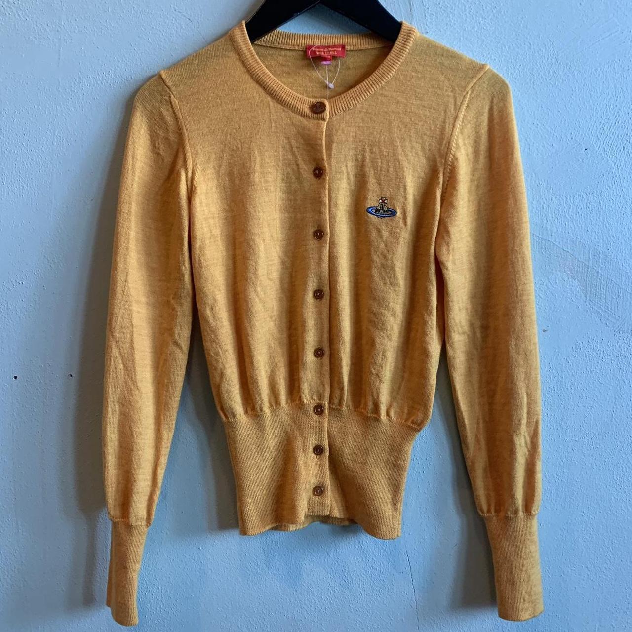 Vivienne Westwood Women's Yellow Cardigan | Depop