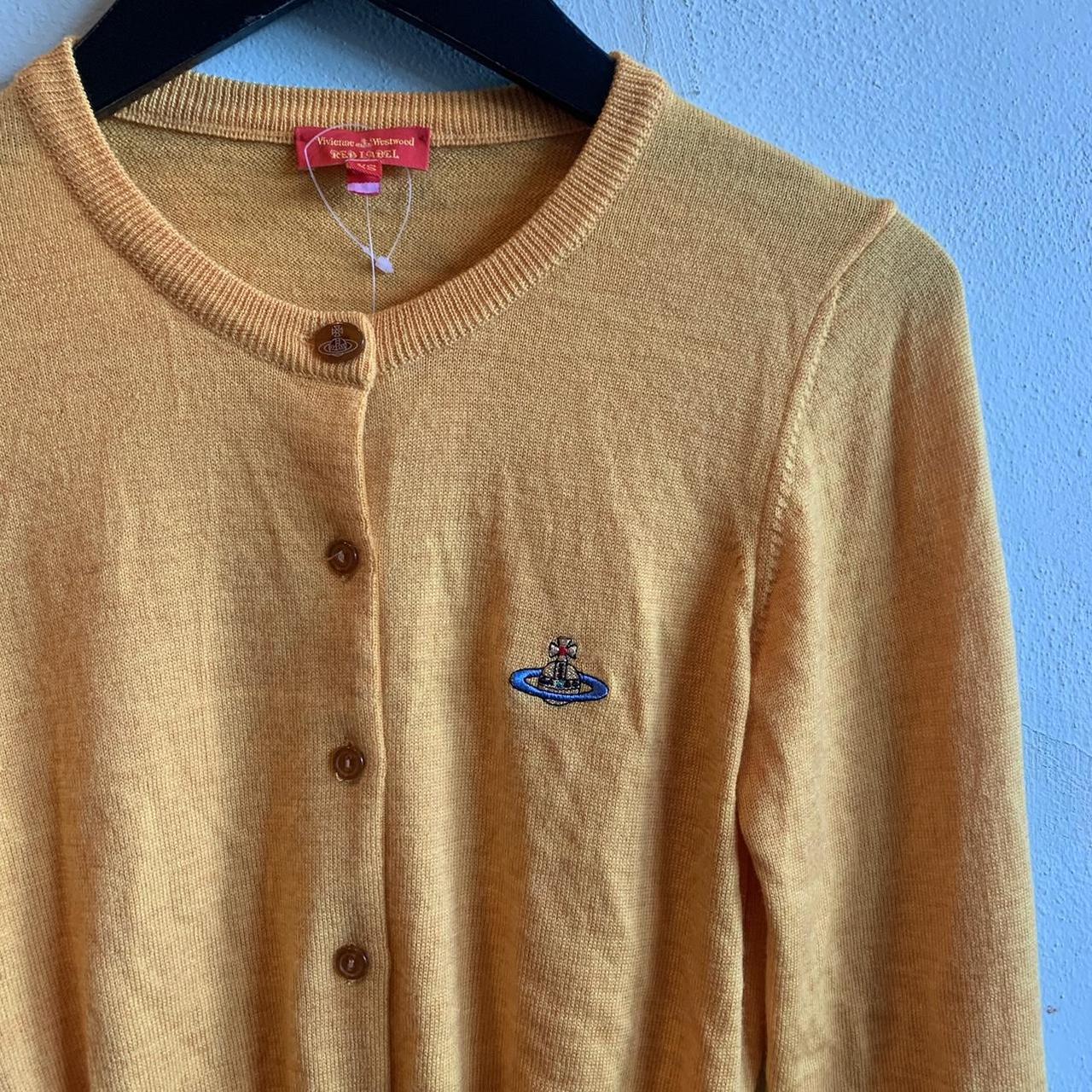 Vivienne Westwood Women's Yellow Cardigan | Depop