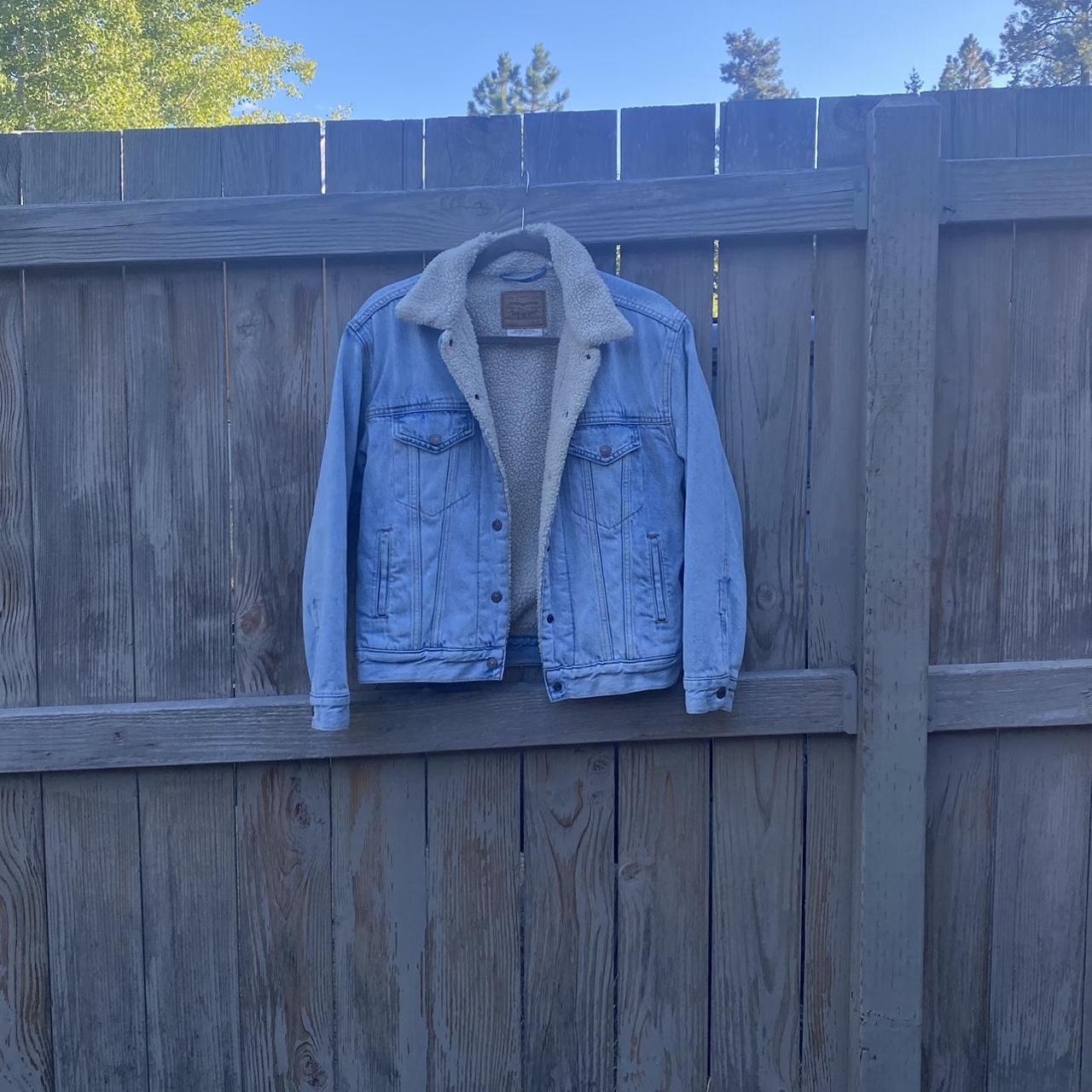 Levis Womens Sherpa Lined Trucker Jacket Barely Depop