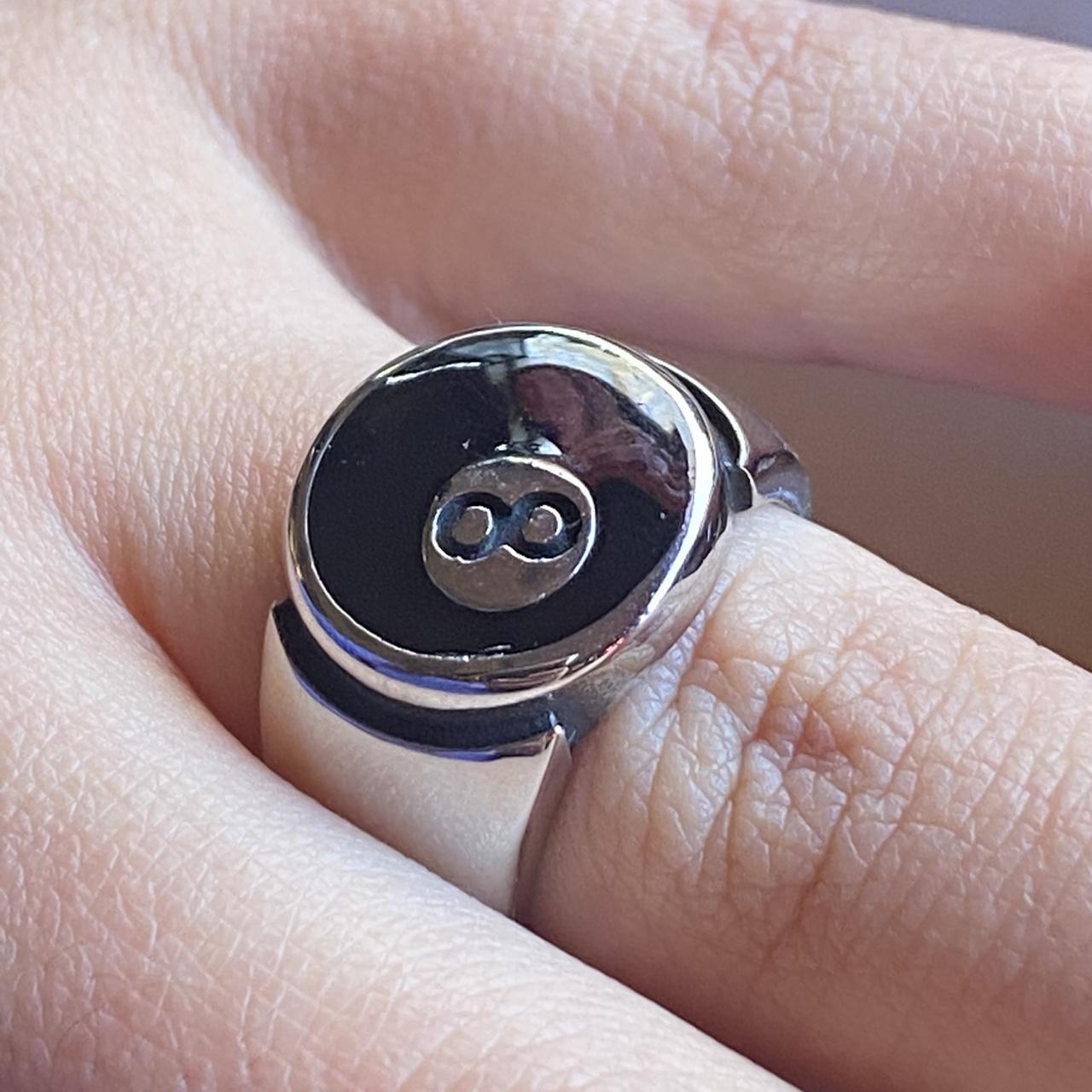 8 Ball Ring 🎱 Size 7! Heavy :) #pool #Jewelry... - Depop
