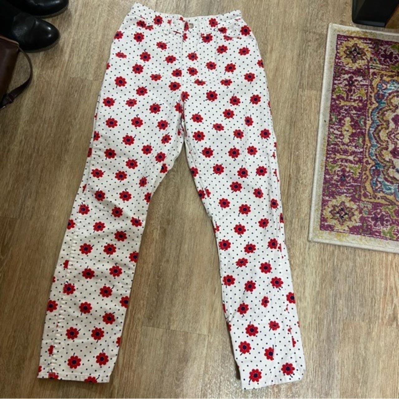 Wrangler Flower Print Jeans Vintage Size 13/14... - Depop