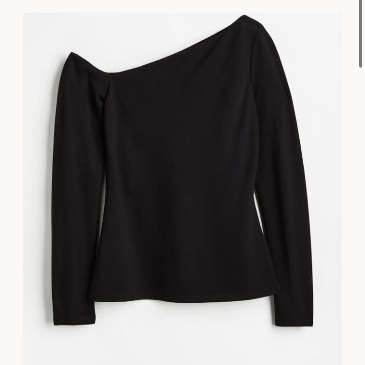 H&M back off the shoulder long sleeve top worn once - Depop