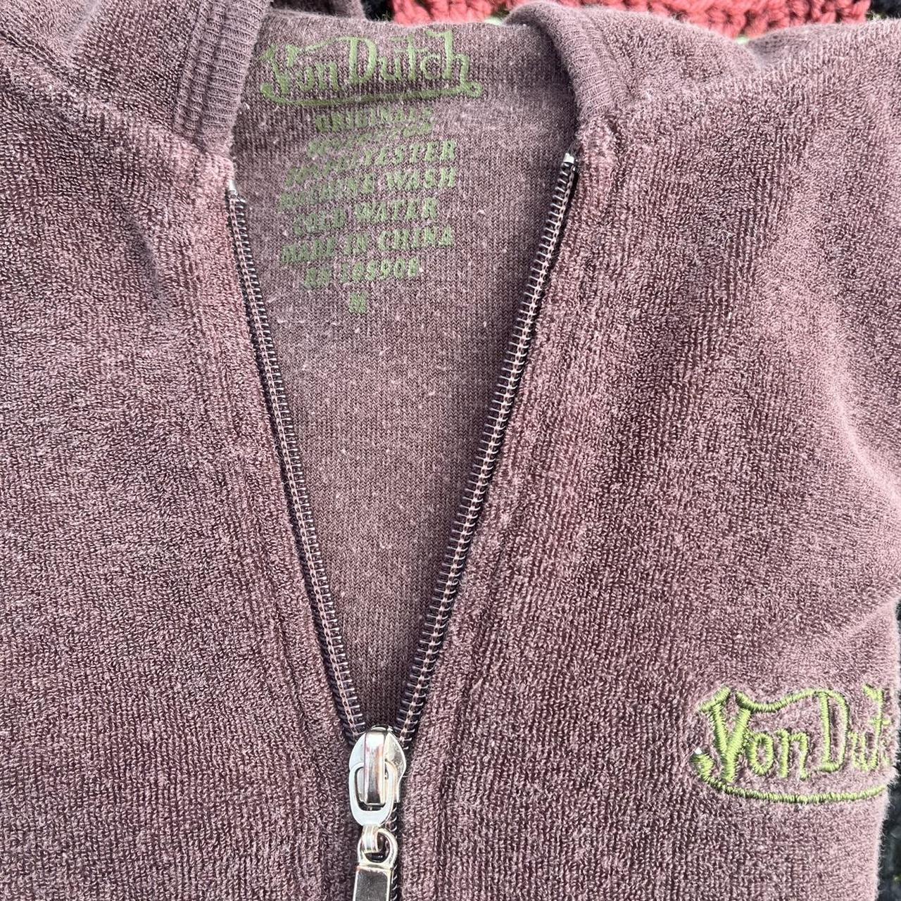 VON DUTCH JACKET ☆。*。☆。 Dark brown Von Dutch... - Depop