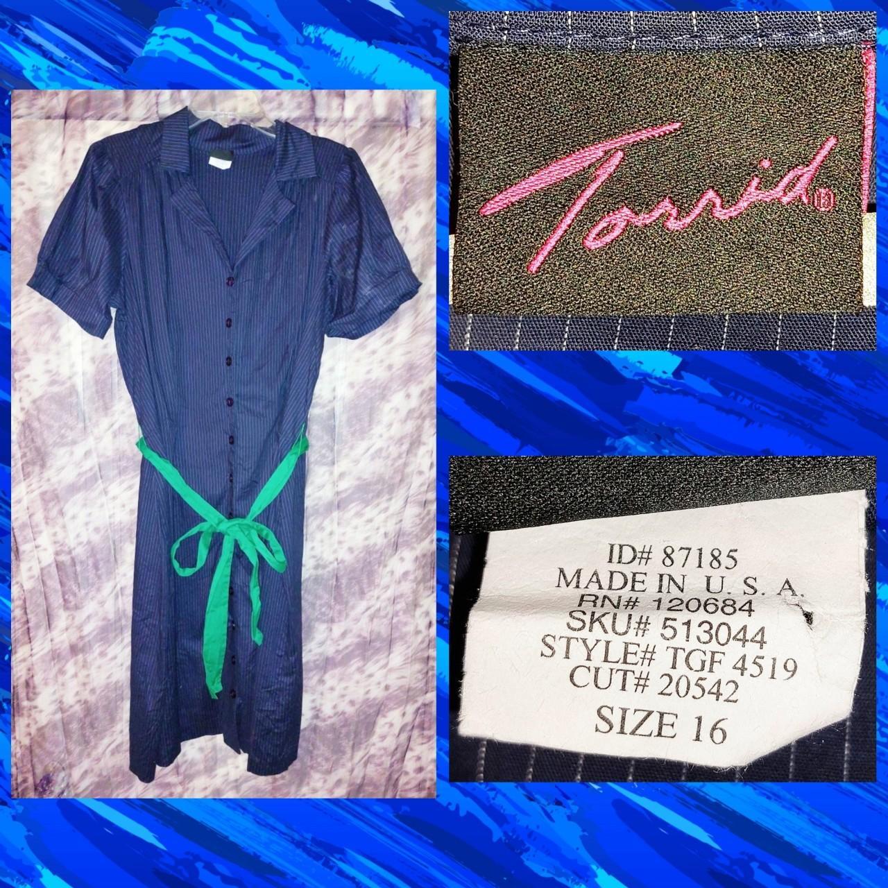PREOWNED #Torrid brand Navy Blue #Pinstriped... - Depop
