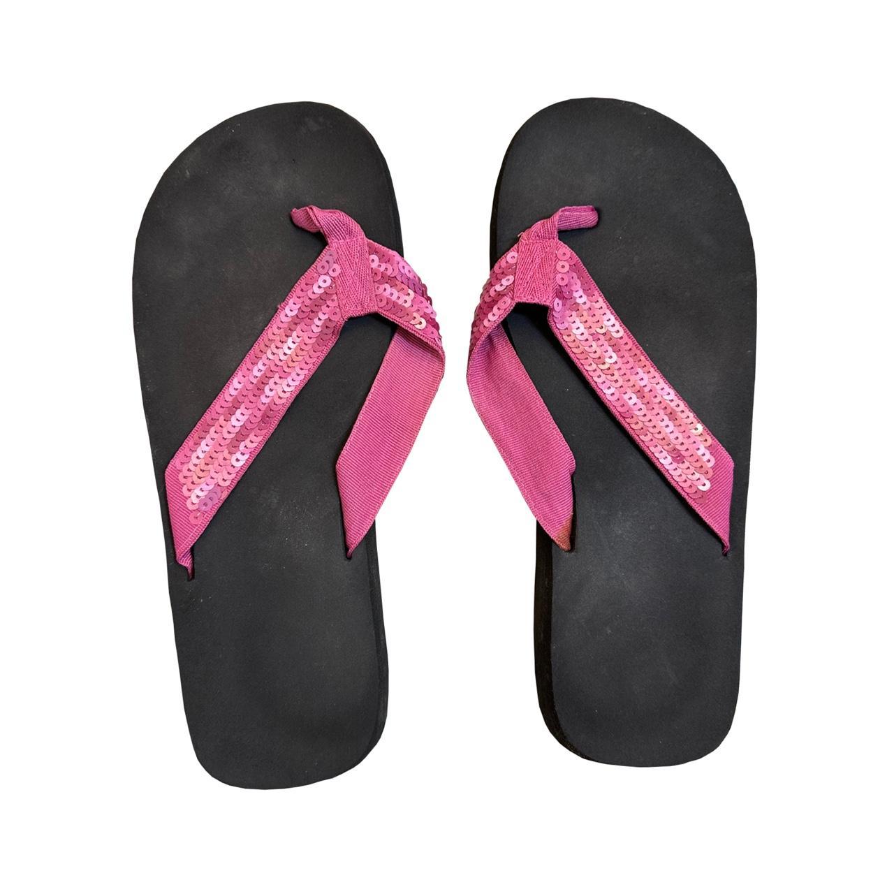 Chunky sequin McBling y2k style flip flop sandals. W... - Depop