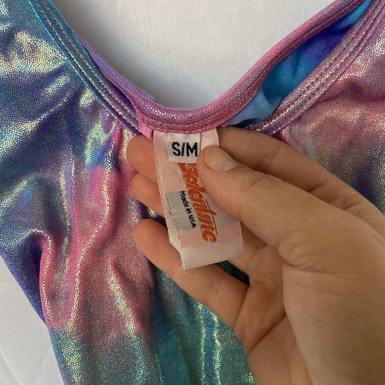 Women's Pink and Blue Bodysuit | Depop