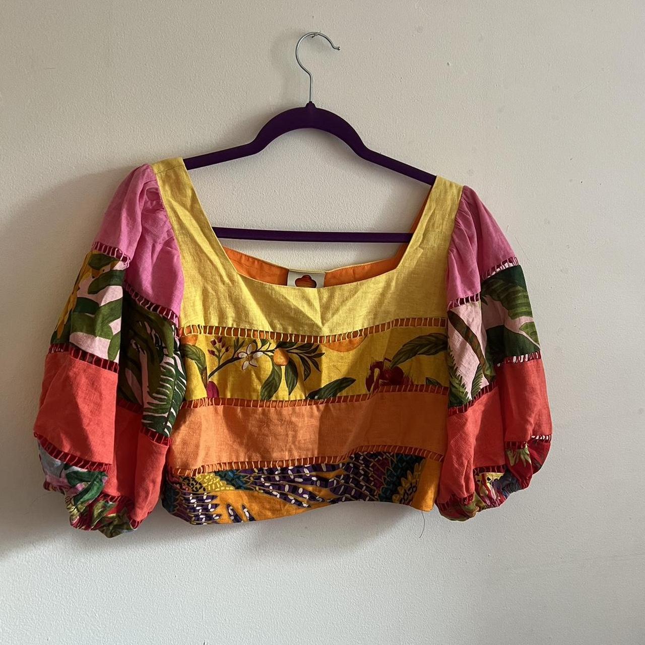 Farm Rio Women's Crop-top | Depop