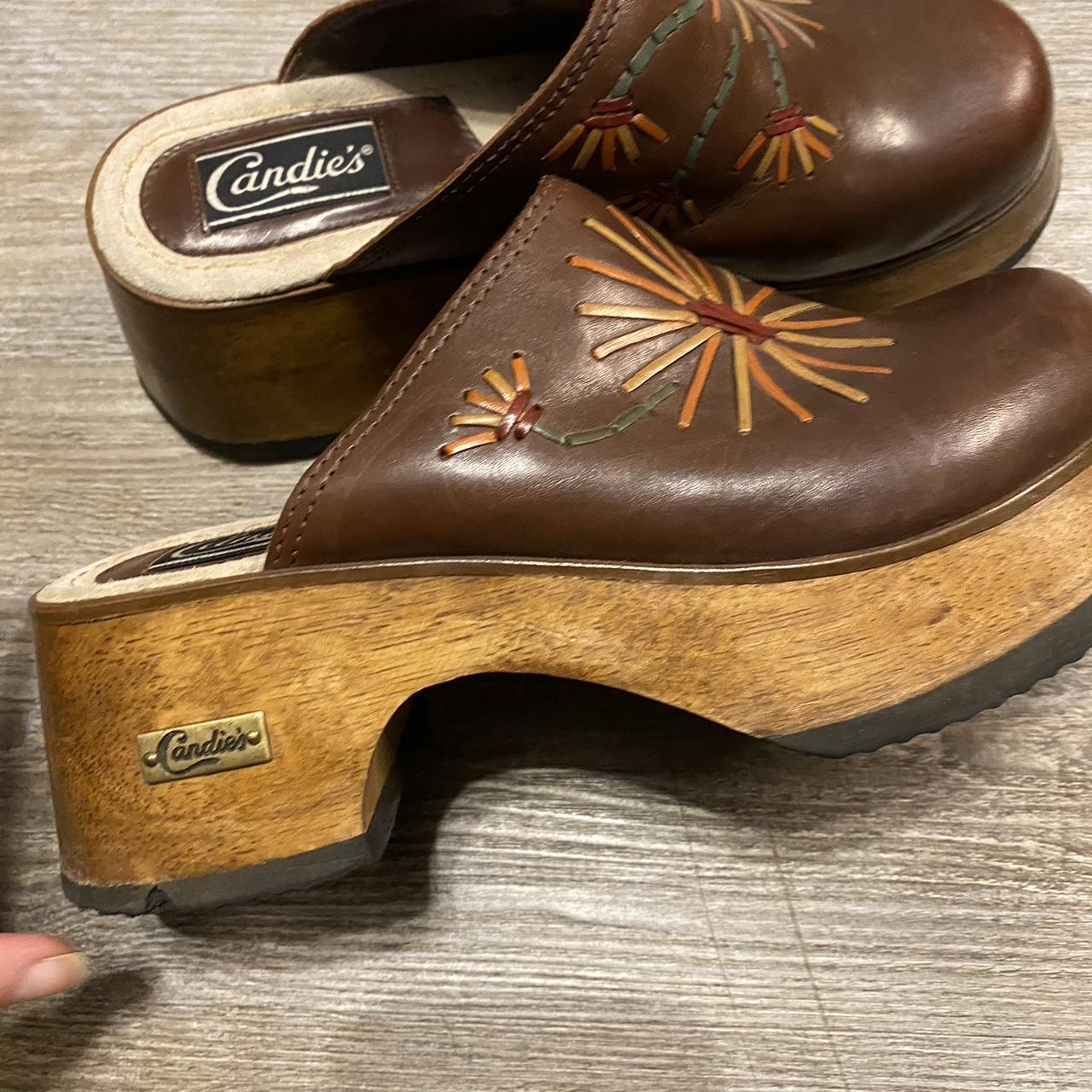 Candies hippie boho wood clogs #clogs#groovy#wooden# - Depop