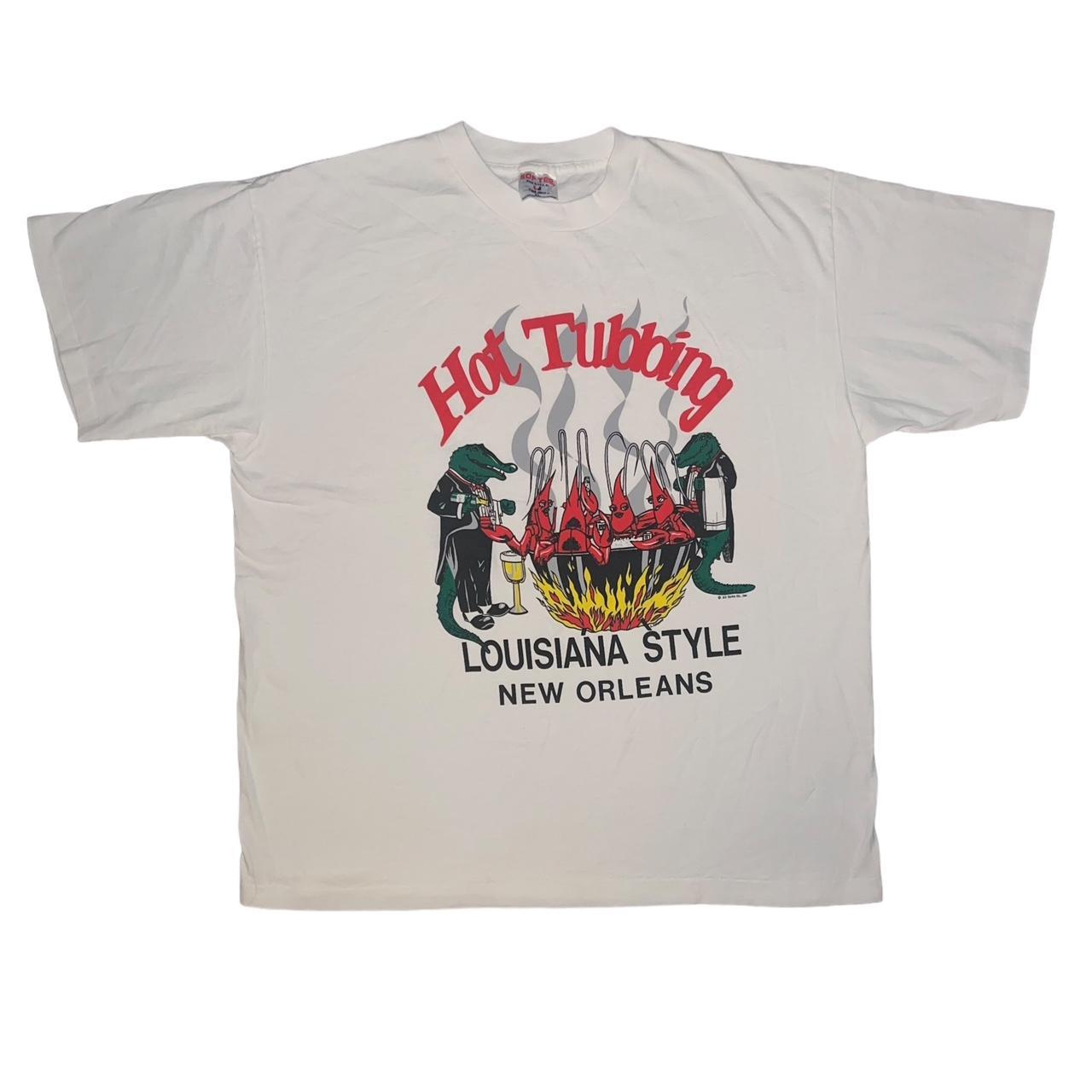90s SofTee Hot Tubbing Louisiana Style Crawfish... - Depop