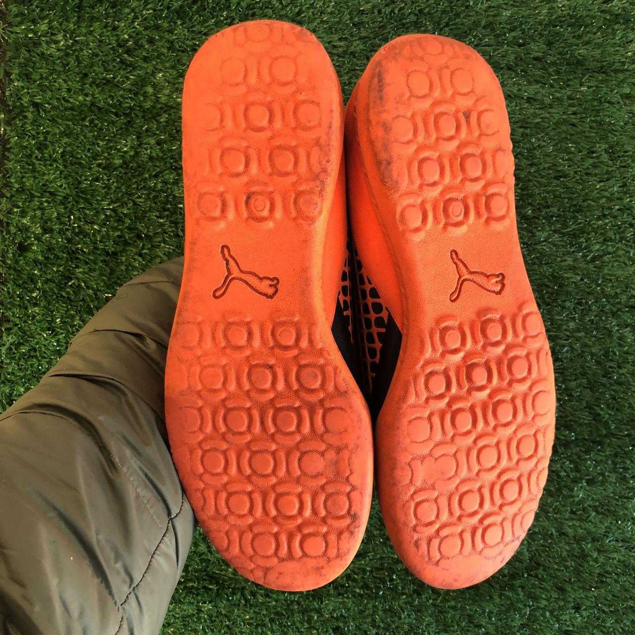 Kids Puma Football Boots Astro Turf Soles 3G Orange... - Depop