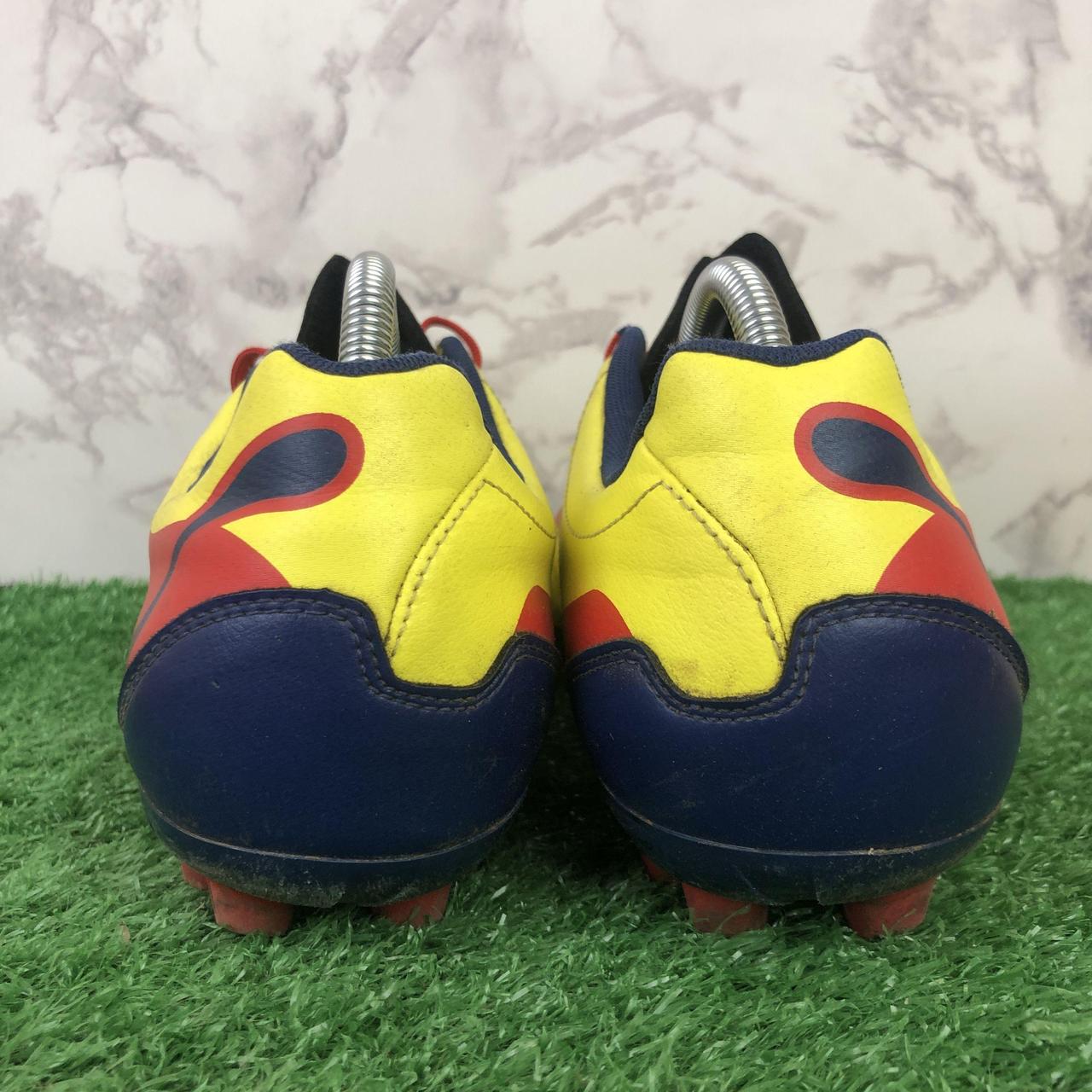 Puma Football Boots Yellow & Blue Power Cat 4... - Depop