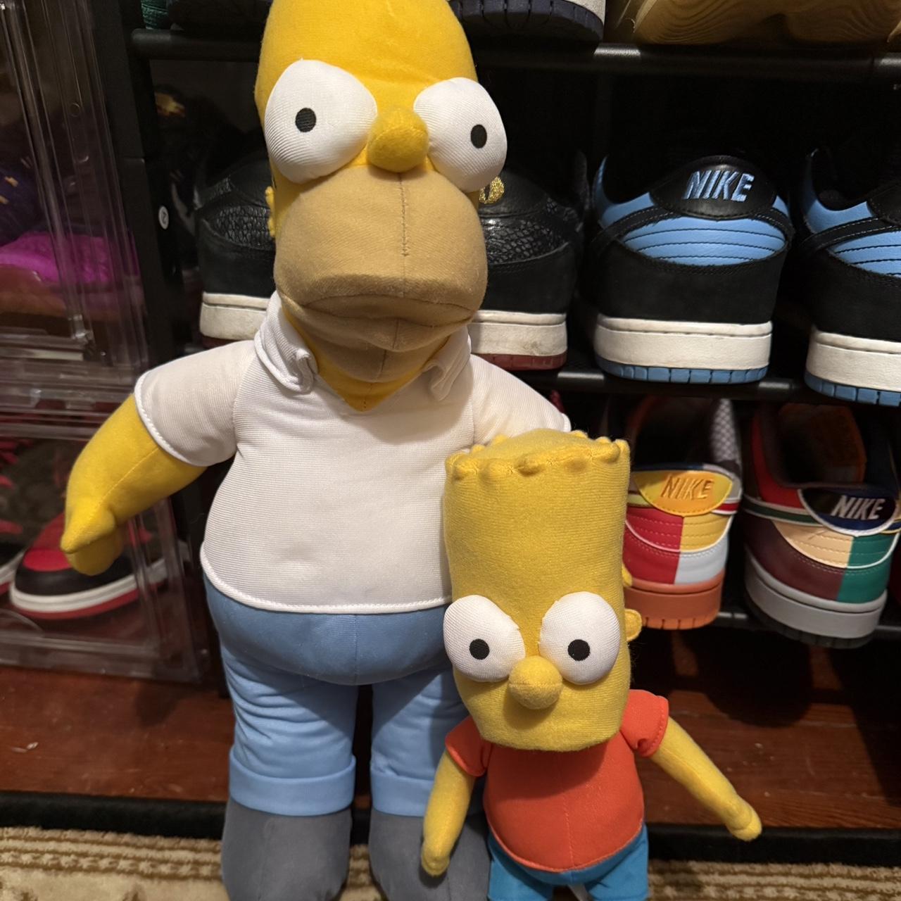 The Simpsons, Homer and Bart Simpson plush dolls... - Depop