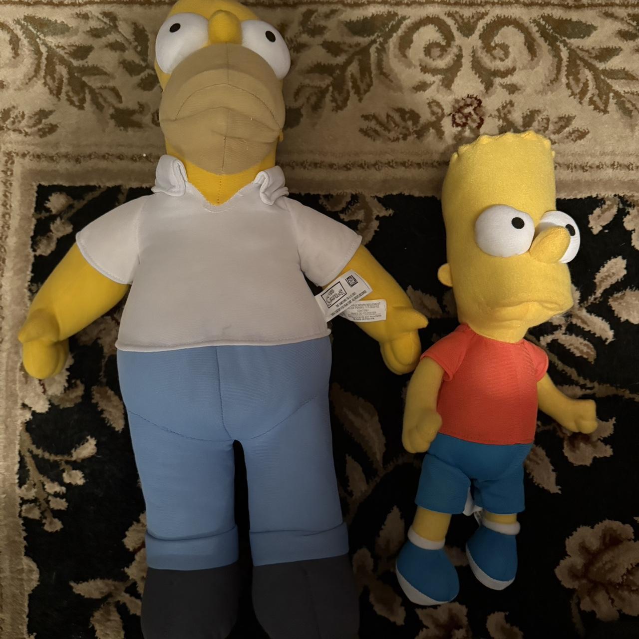 The Simpsons, Homer and Bart Simpson plush dolls... - Depop