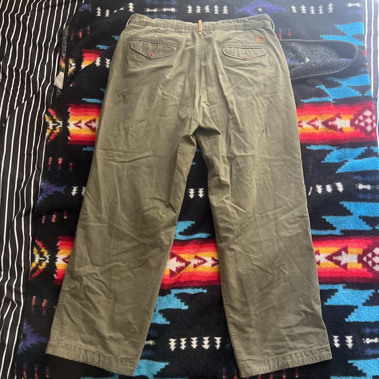 Wide Olive Timberland Pants - 36x30 - One of the... - Depop