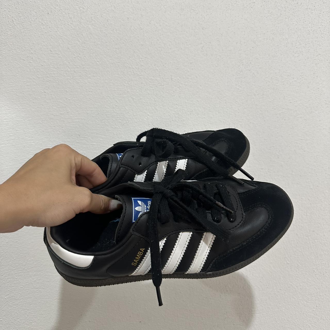Adidas black samba Size US 6 - Depop
