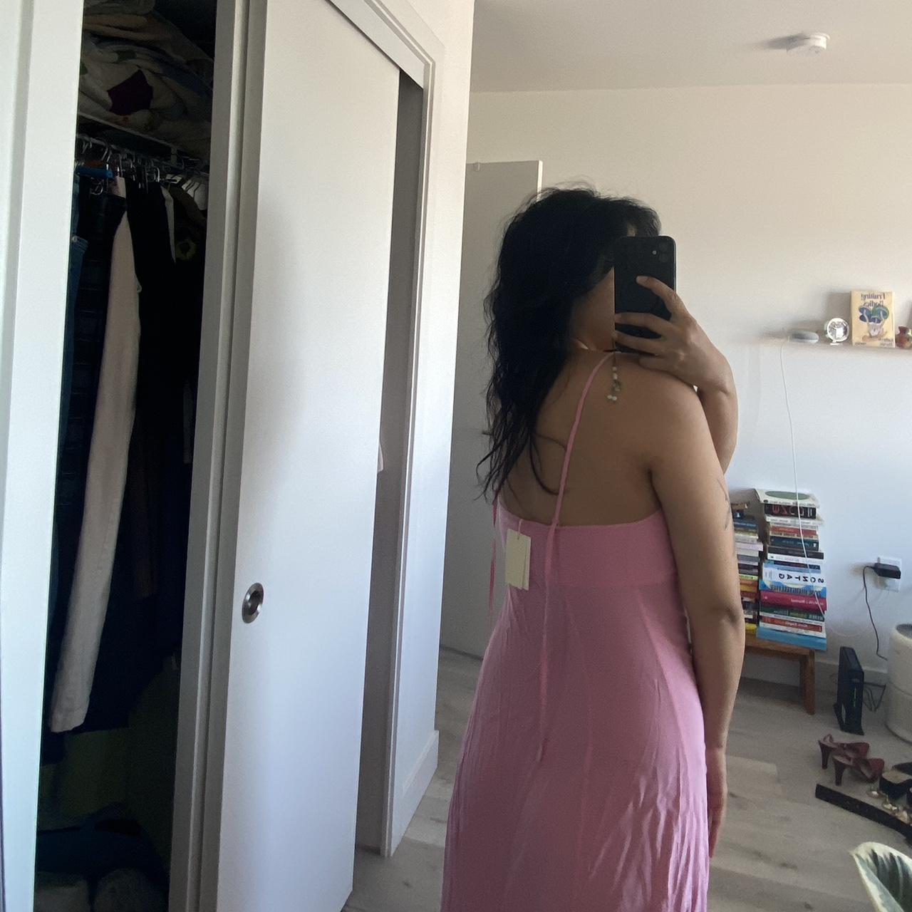 BNWT Aritzia Wilfred le fou 100% silk pink dress.... | Depop