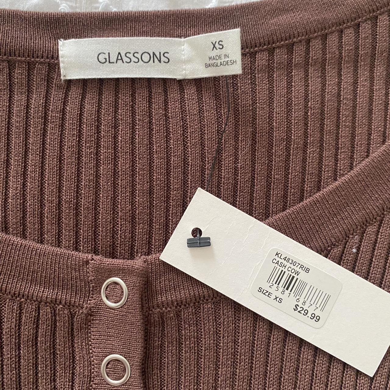 - Glassons Brown Ribbed Knit Long Sleeve - Size... - Depop