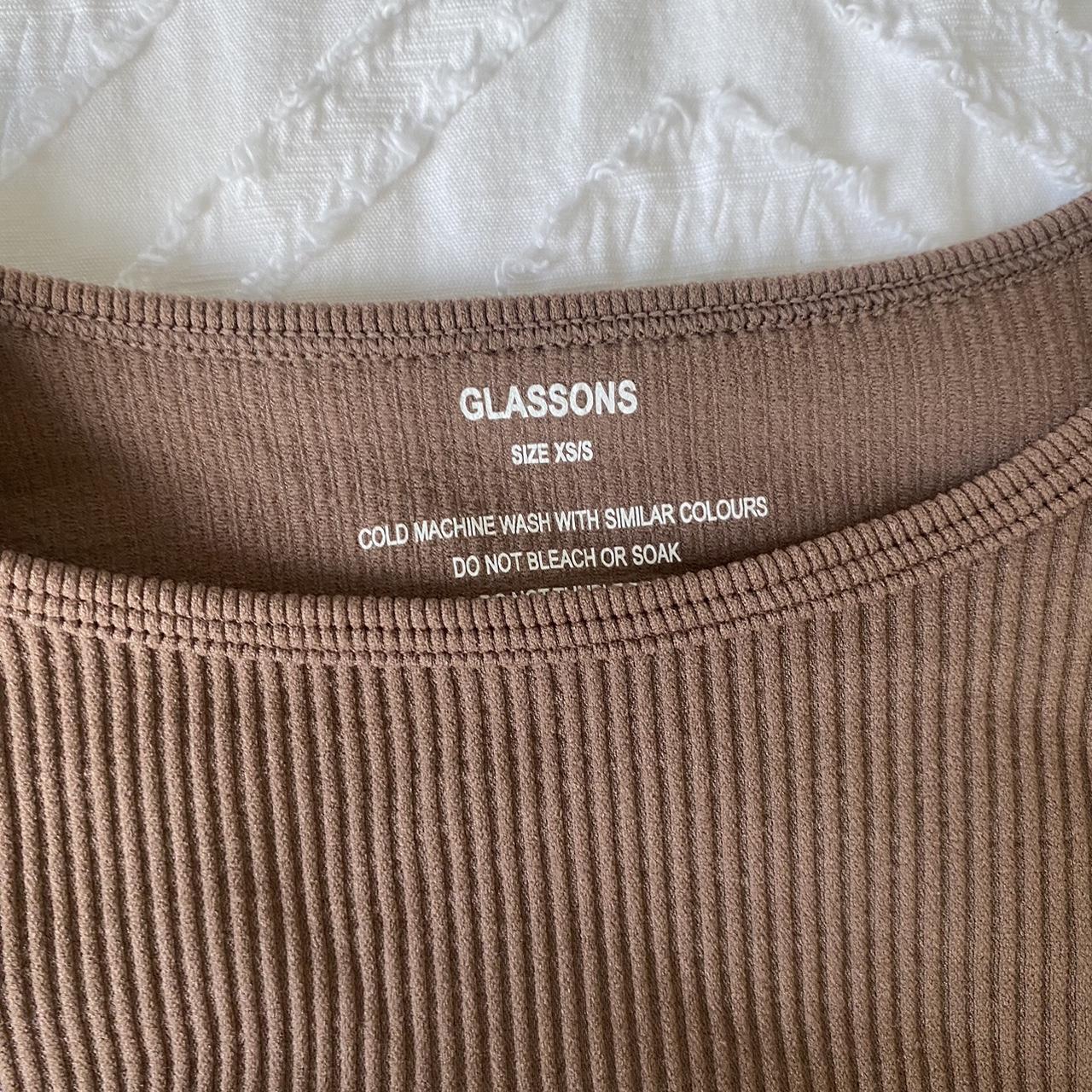 - Glassons Ribbed knit long sleeve brown - Size xs/s... - Depop