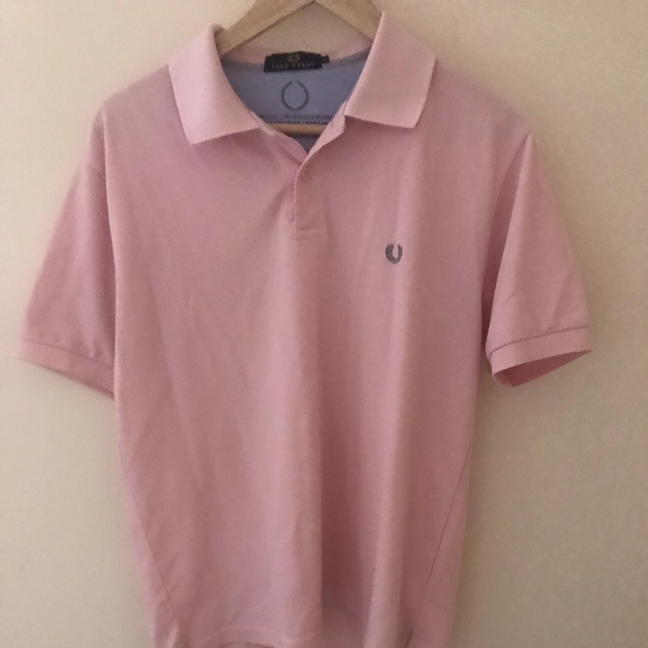 Pink Fred Perry shirt Worn once Super cute with a... - Depop