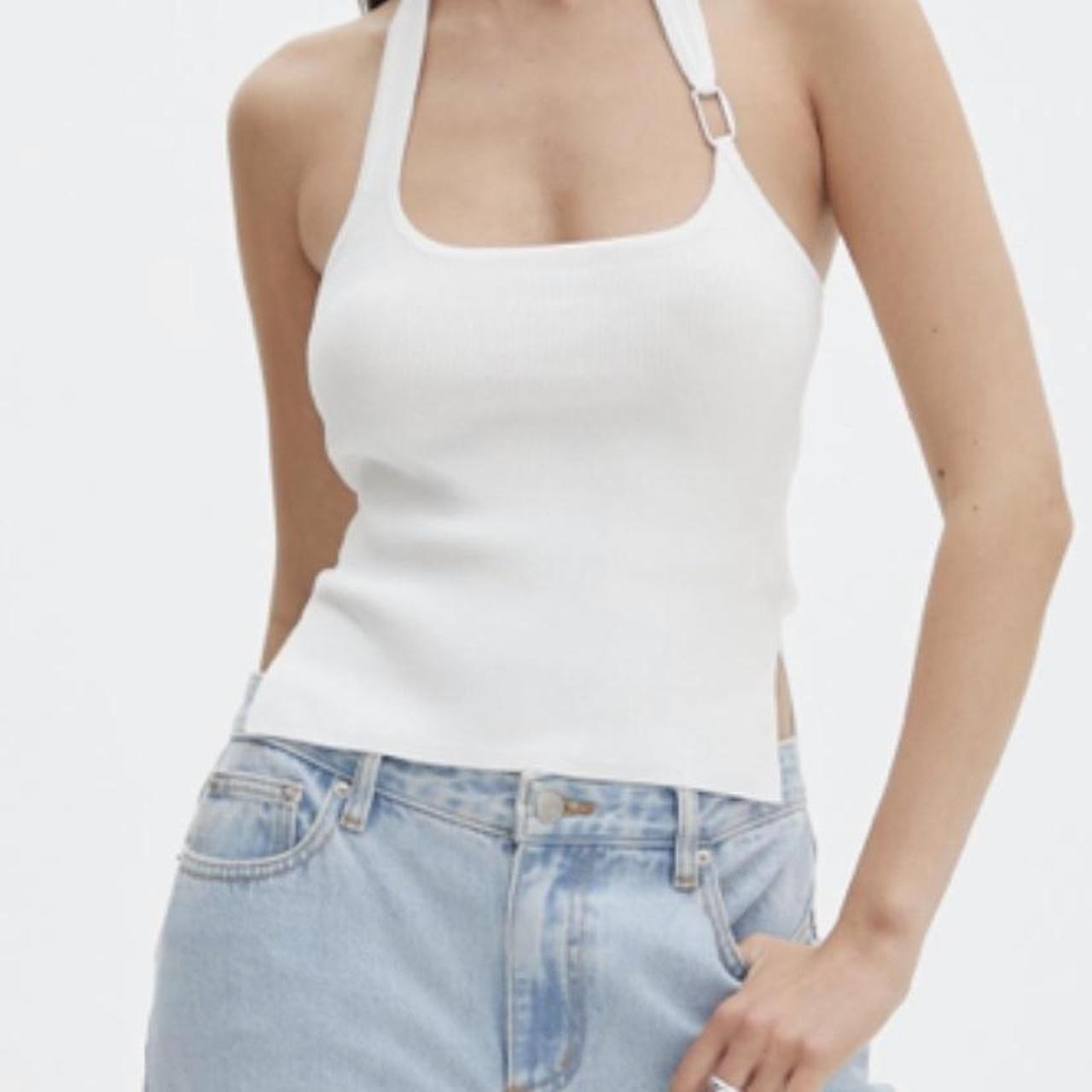 Glassons white halter neck Size medium Just too... - Depop