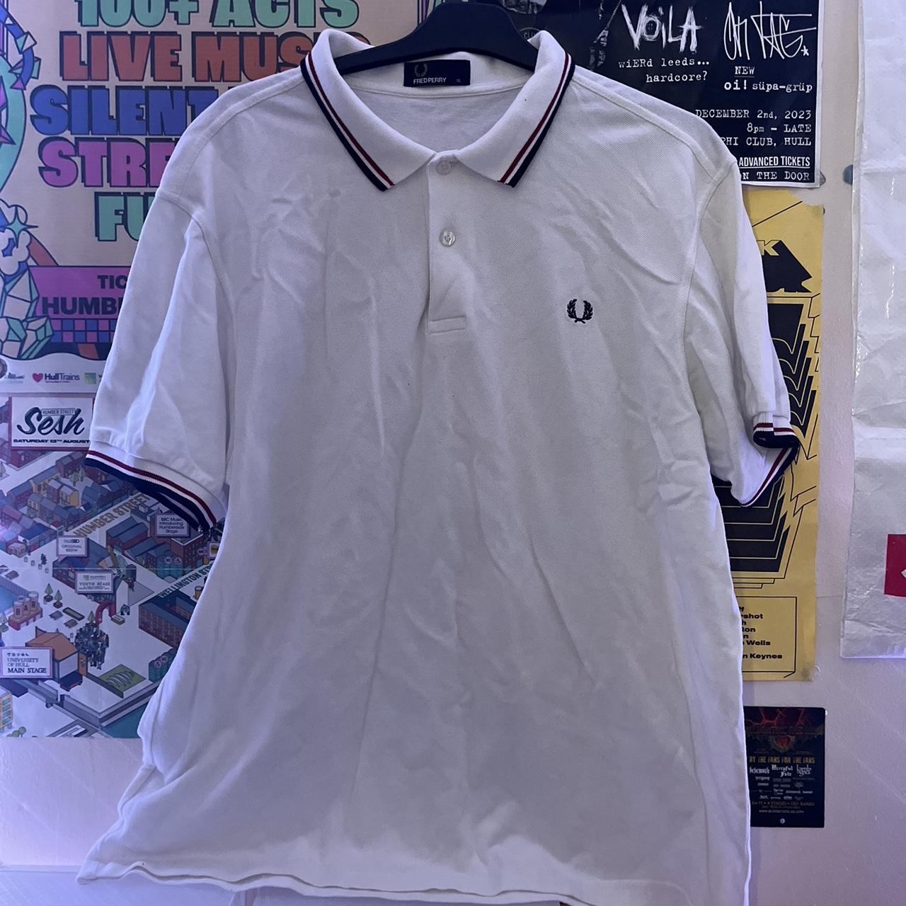Fred Perry white polo shirt #fredperry #polo #white - Depop