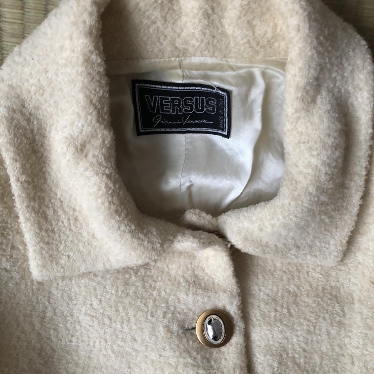 Versus Women's White and Silver Jacket | Depop