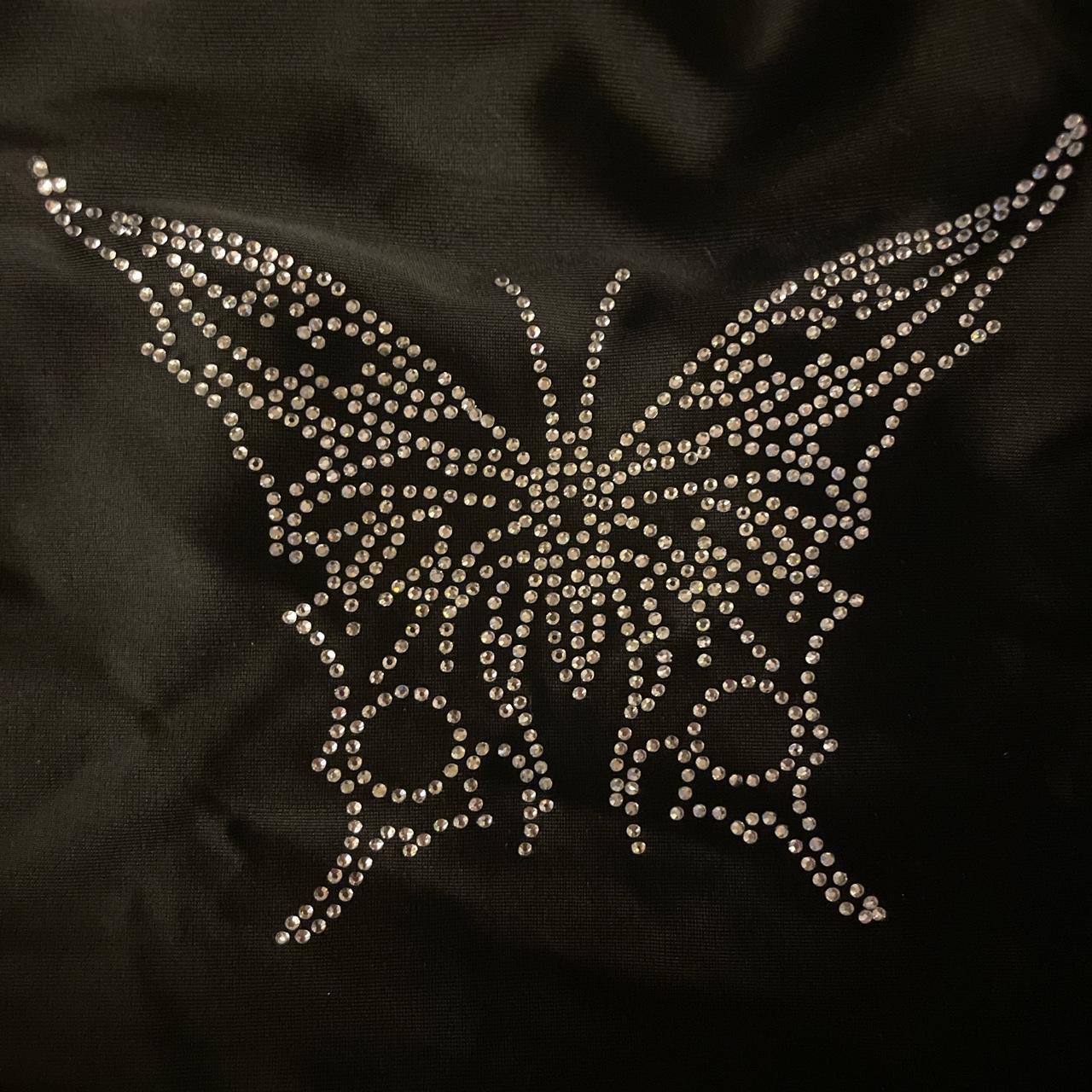 The cutest grunge cyber y2k butterfly rhinestone... | Depop