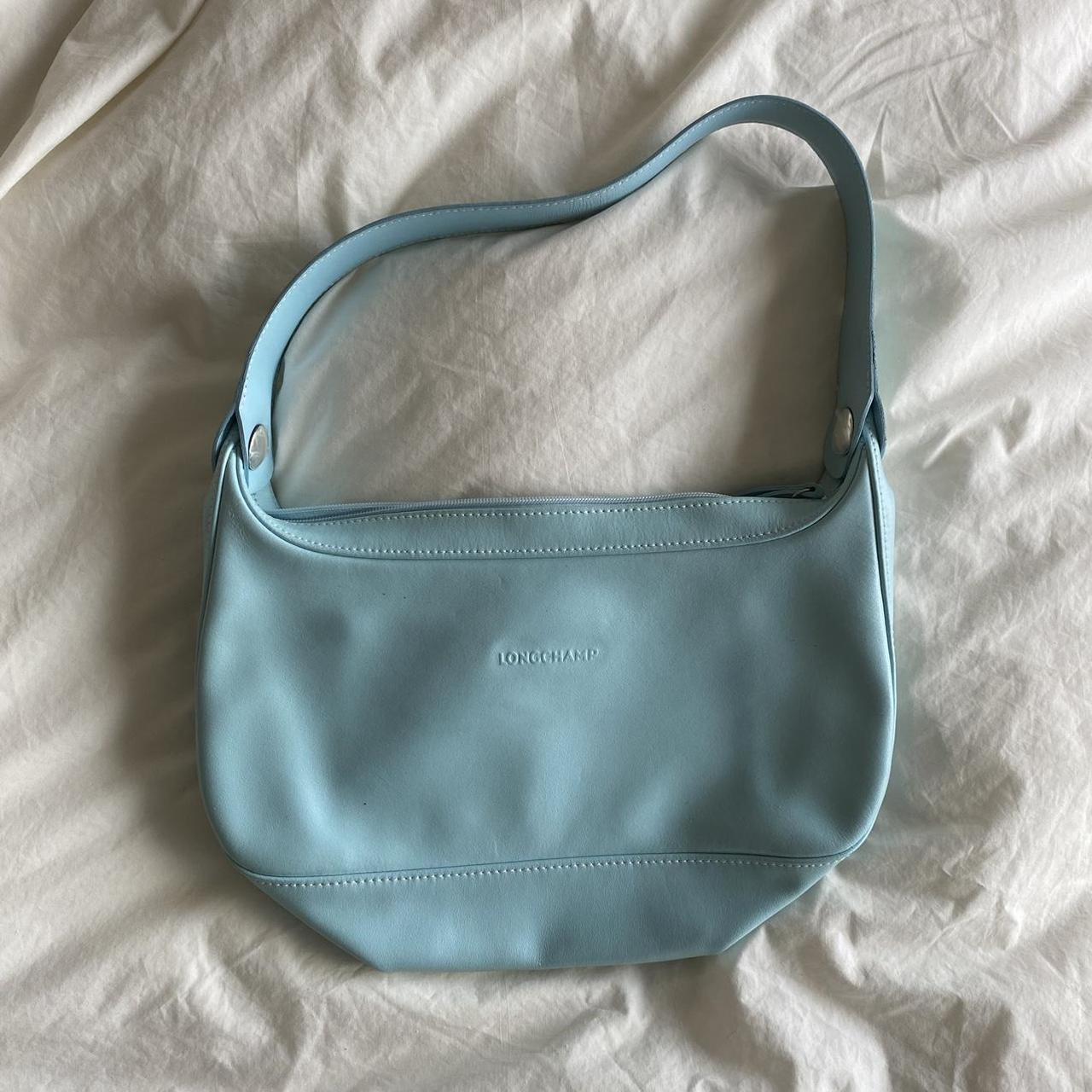 VINTAGE LONGCHAMP BABY BLUE BAGUETTE BAG// cutest... - Depop