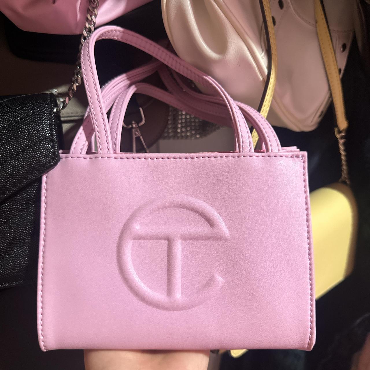 pink Telfar mini bag perfect condition worn once - Depop