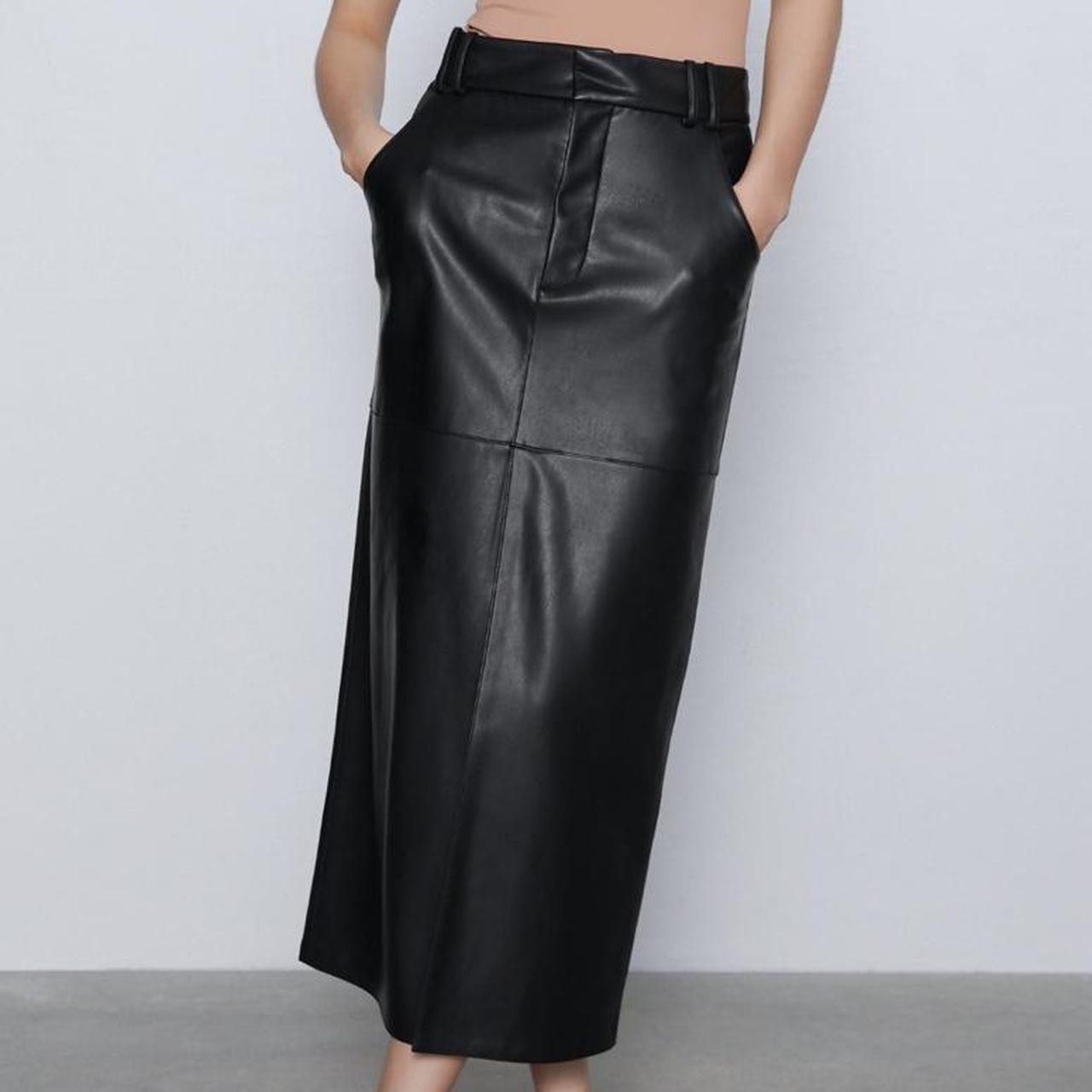 Zara faux leather skirt Black pencil skirt