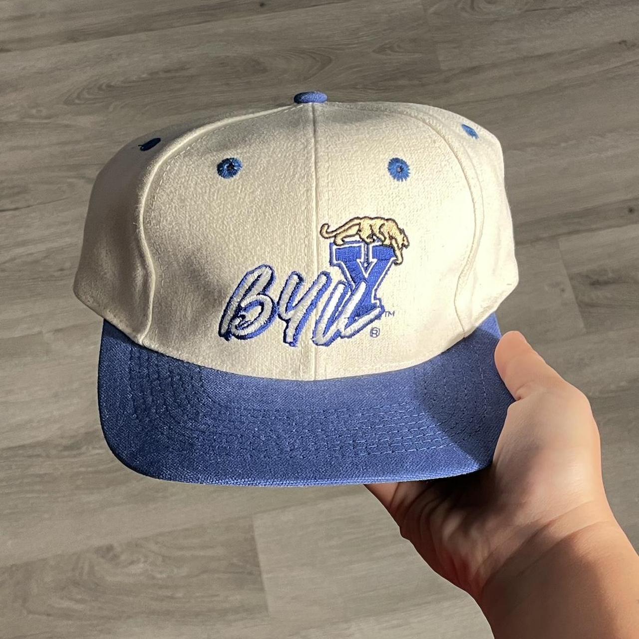 BYU Cougars Vintage 90's Snapback Hat Brigham Young... - Depop