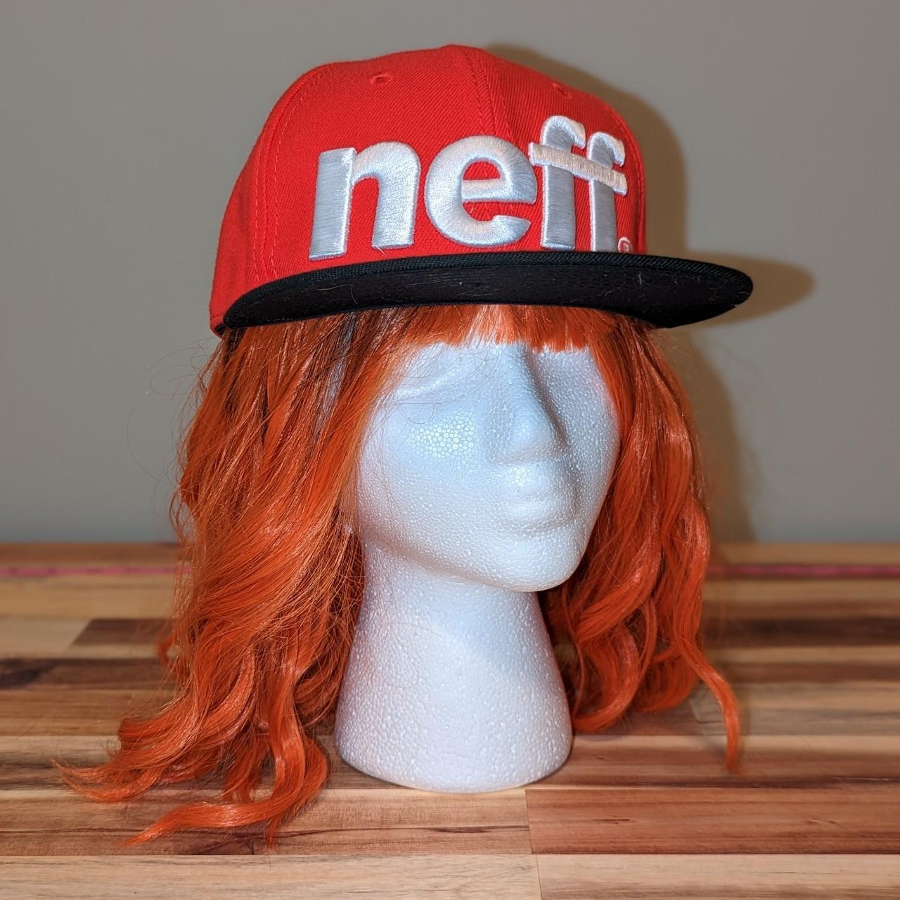 Neff brand snapback • red, black, & white... - Depop