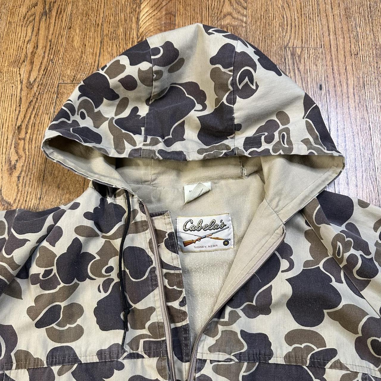 Vintage Cabela’s Duck Camo Hooded Hunting Zip Up... - Depop