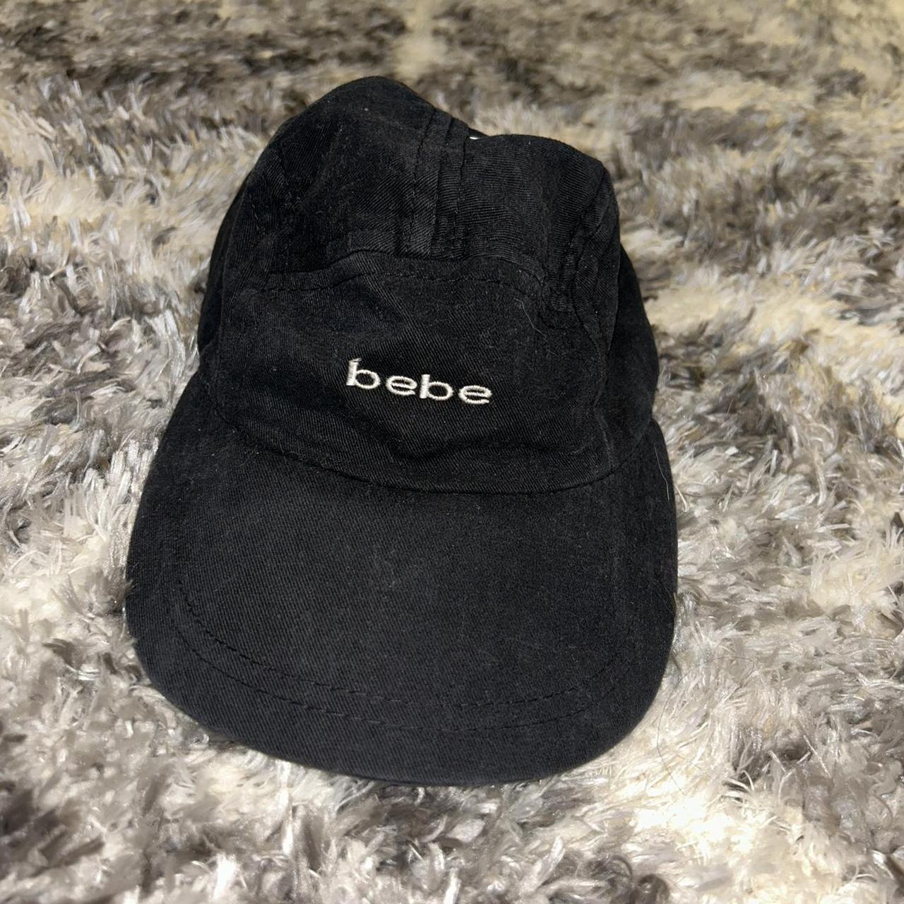 black bebe baseball cap great condition please no... - Depop