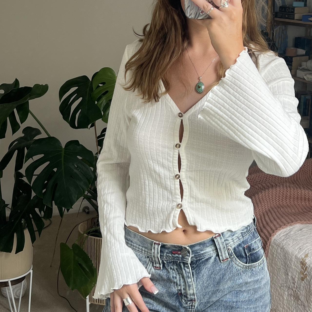 Ghanda long sleeved top Size ~ Medium / 10 Perfect... - Depop