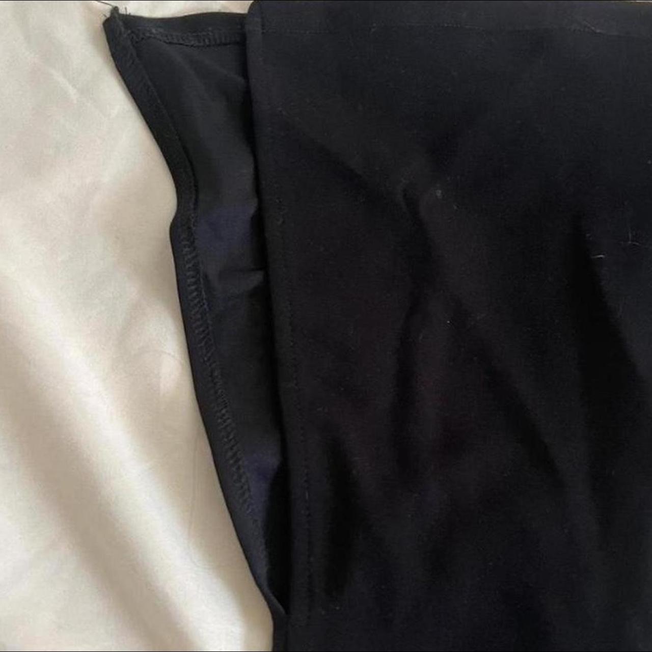 Black Melina slide slits flared strapless jumpsuit... - Depop