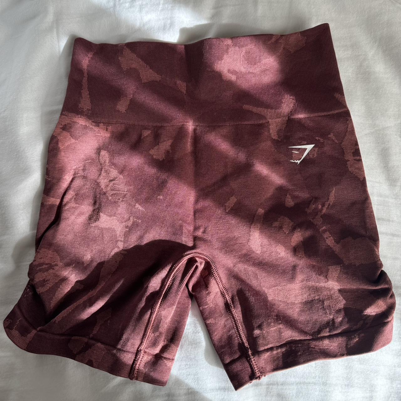 Super Cute Red Camo Gymshark Workout Shorts Have A Depop