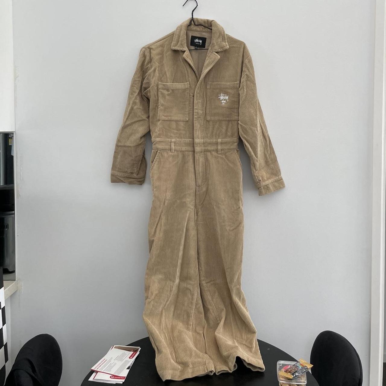 Stüssy Women's Tan Jumpsuit | Depop