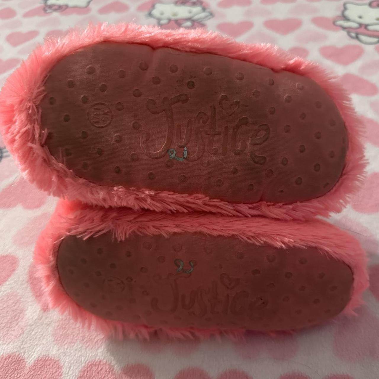 justice y2k mcbling hot pink furry star boot... - Depop