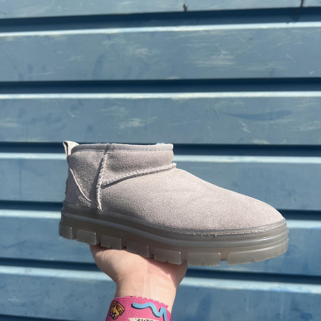 Ultra mini Clear and Grey UGG boots - Depop