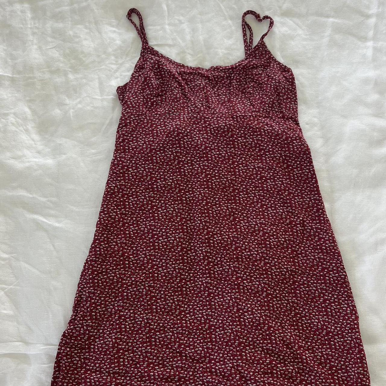 Brandy Melville Red Tie Back Dress Adorable Red Depop