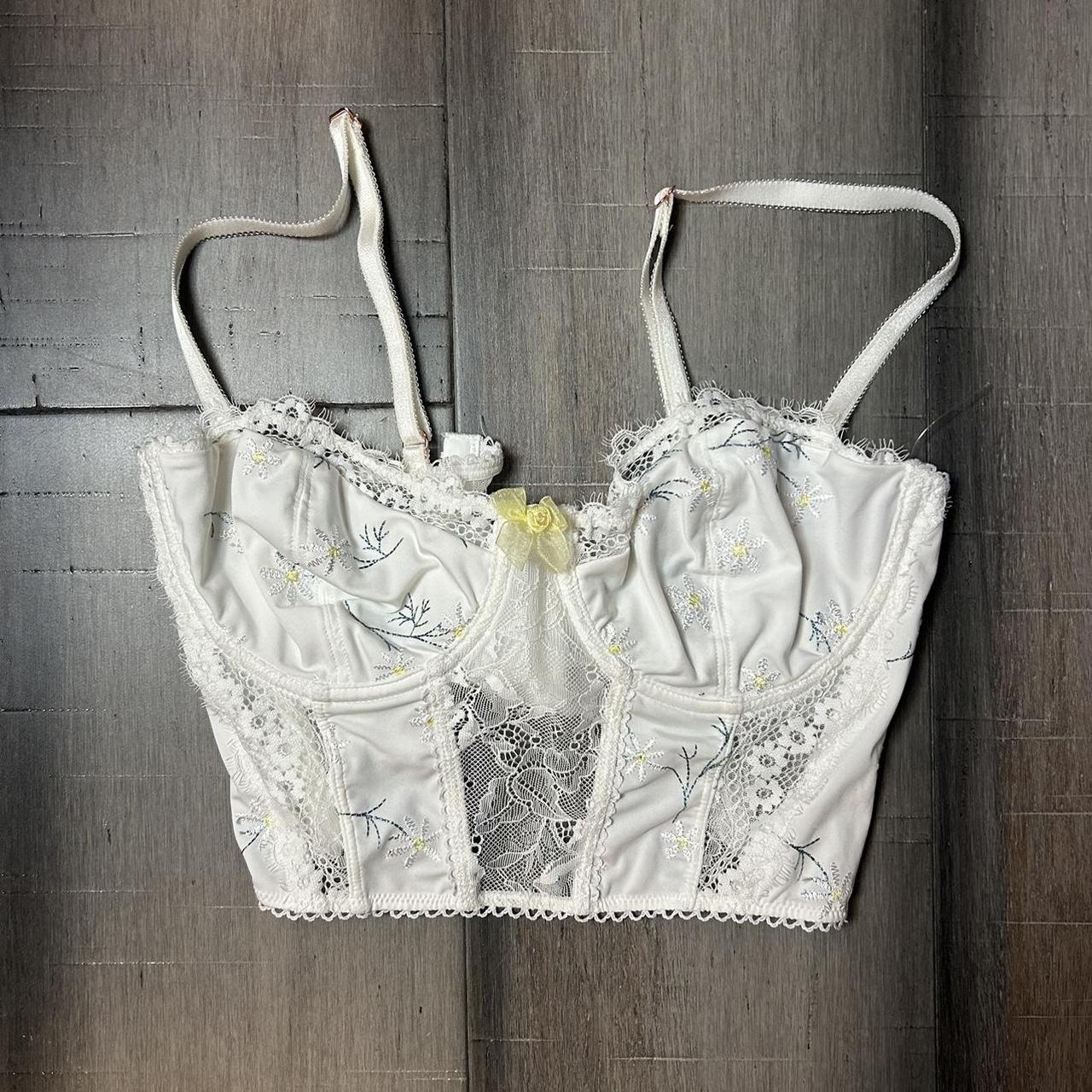 🌼fairy like white bralet / corset🌼 cropped white... | Depop