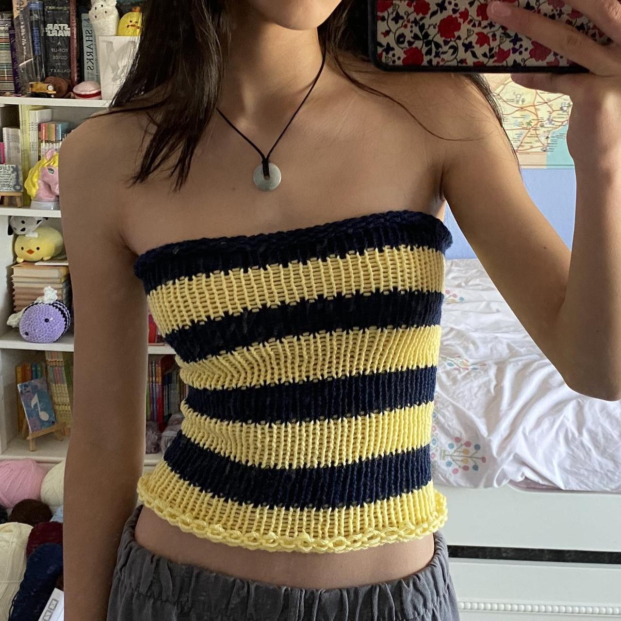 handmade knit college game day merch tops! the... | Depop