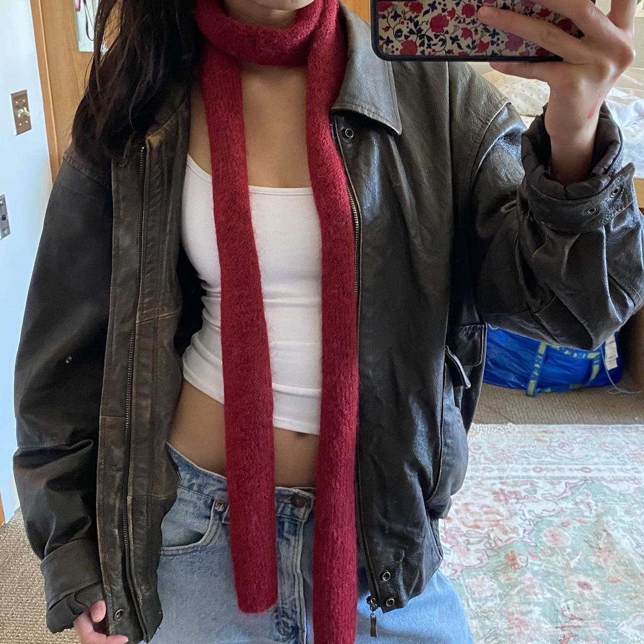 Knit skinny scarf! 🧣 Made with the most beautiful... | Depop