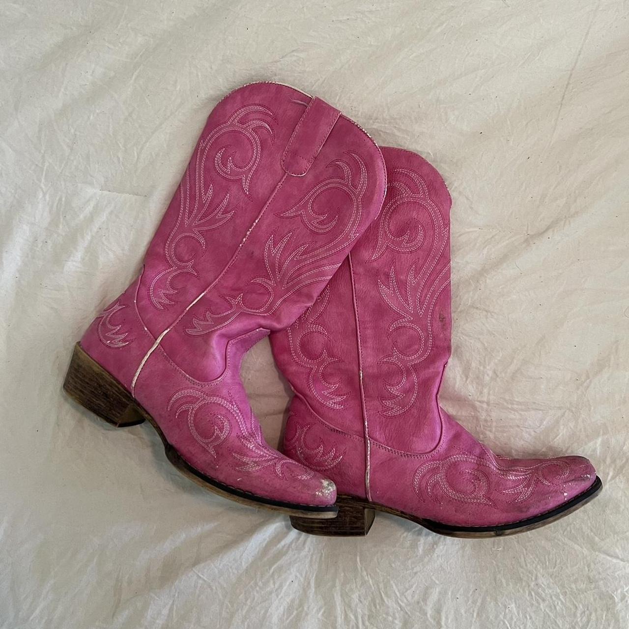 Pink Roper Cowboy Boots🎀 Cute pink cowboy boots just... - Depop