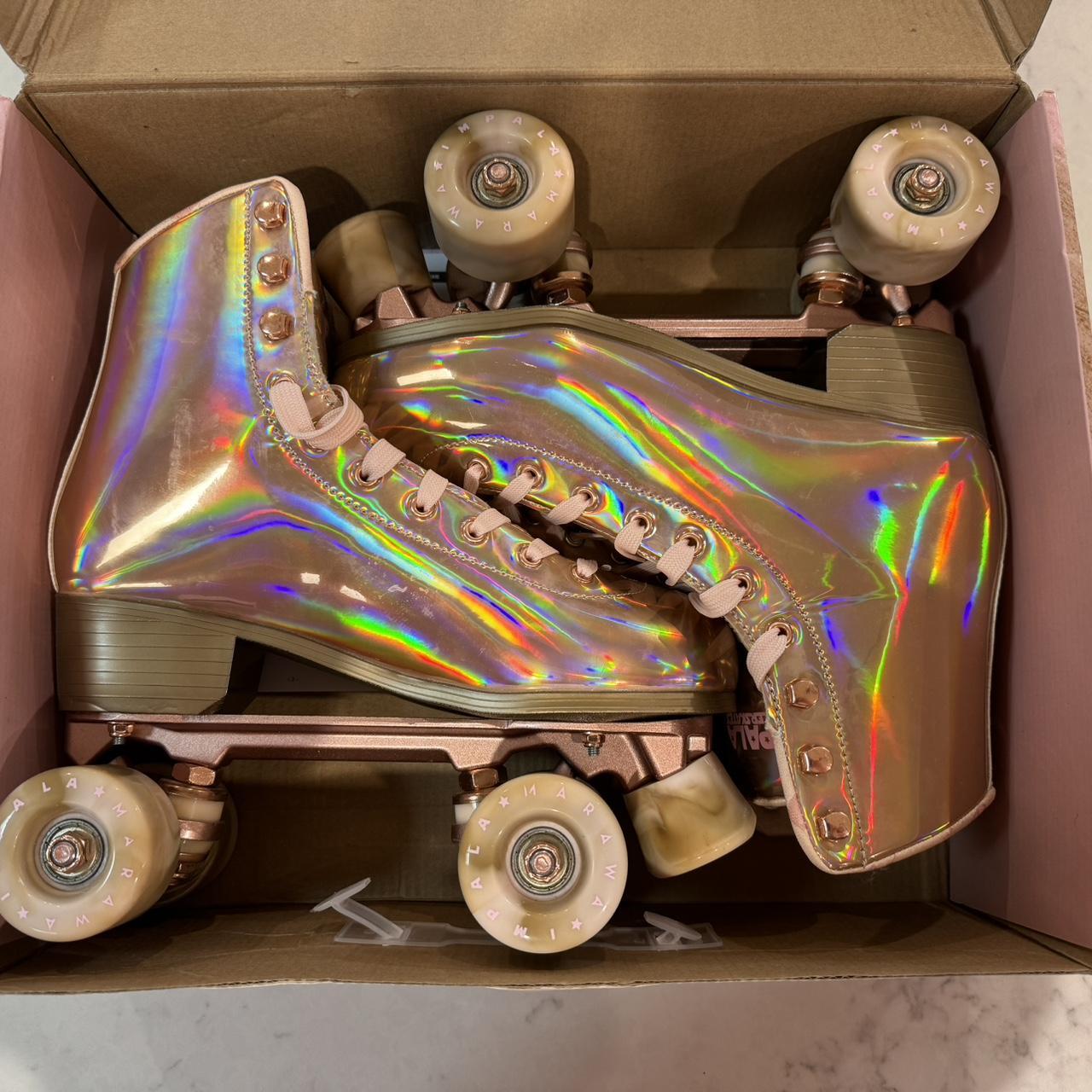 Impala Rose Gold Vegan leather roller skates Used... - Depop