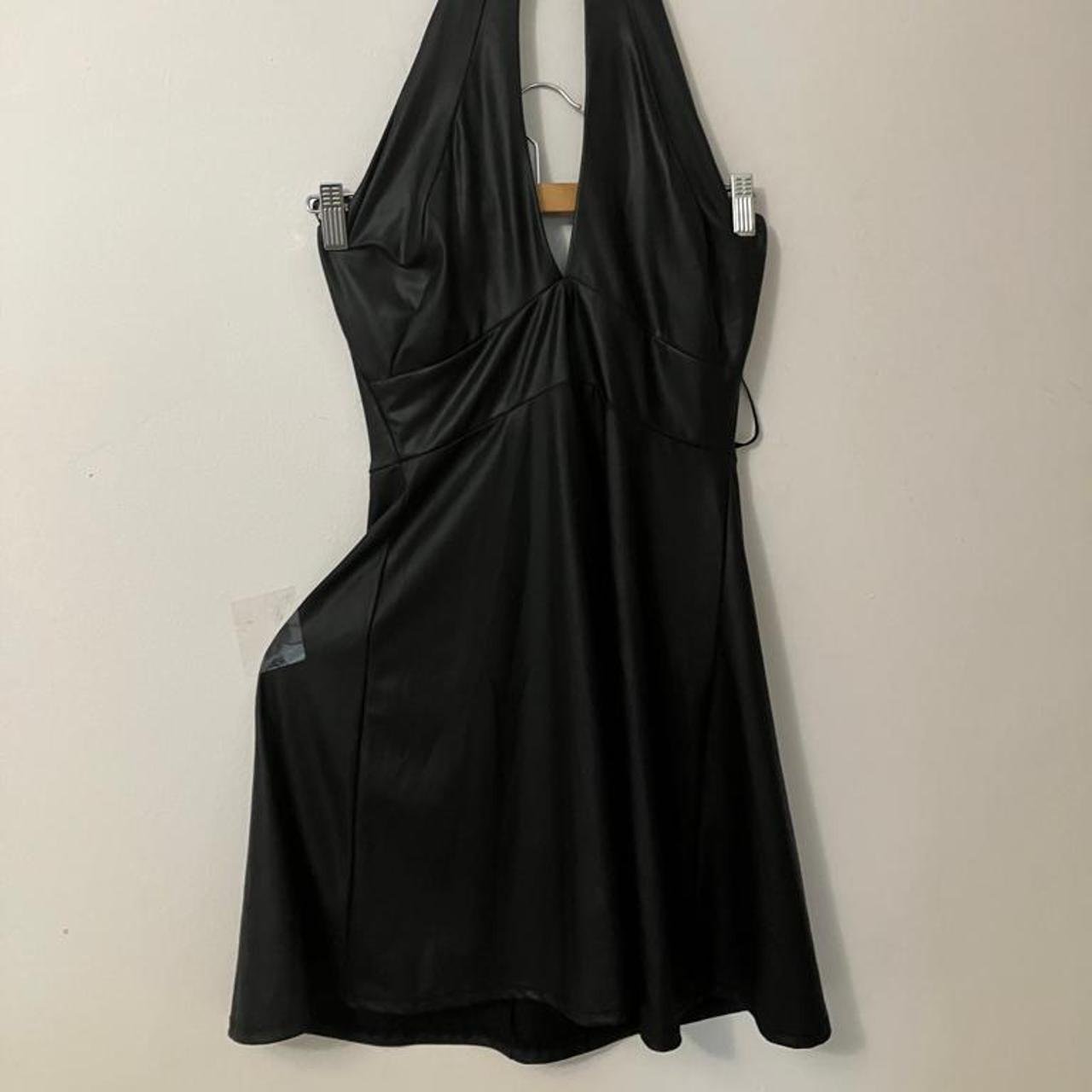 Black wet-dry Bebe Y2k dress, size M , no... - Depop