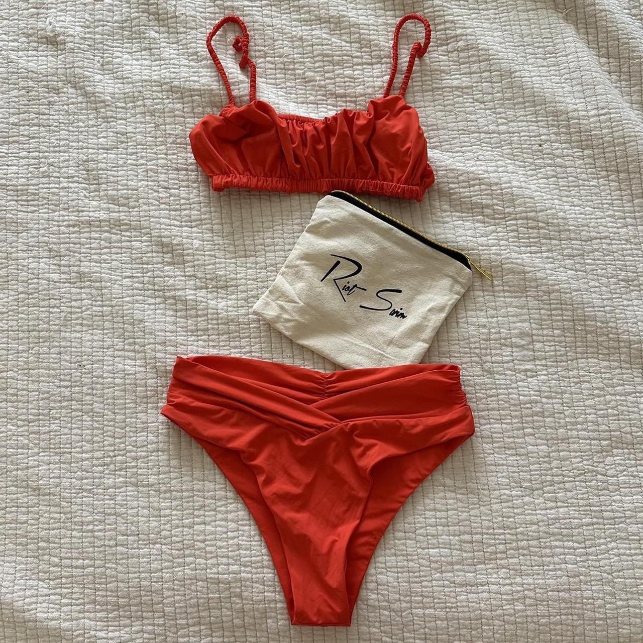 Riot swim swimsuit, size XS top and size S bottom.... - Depop