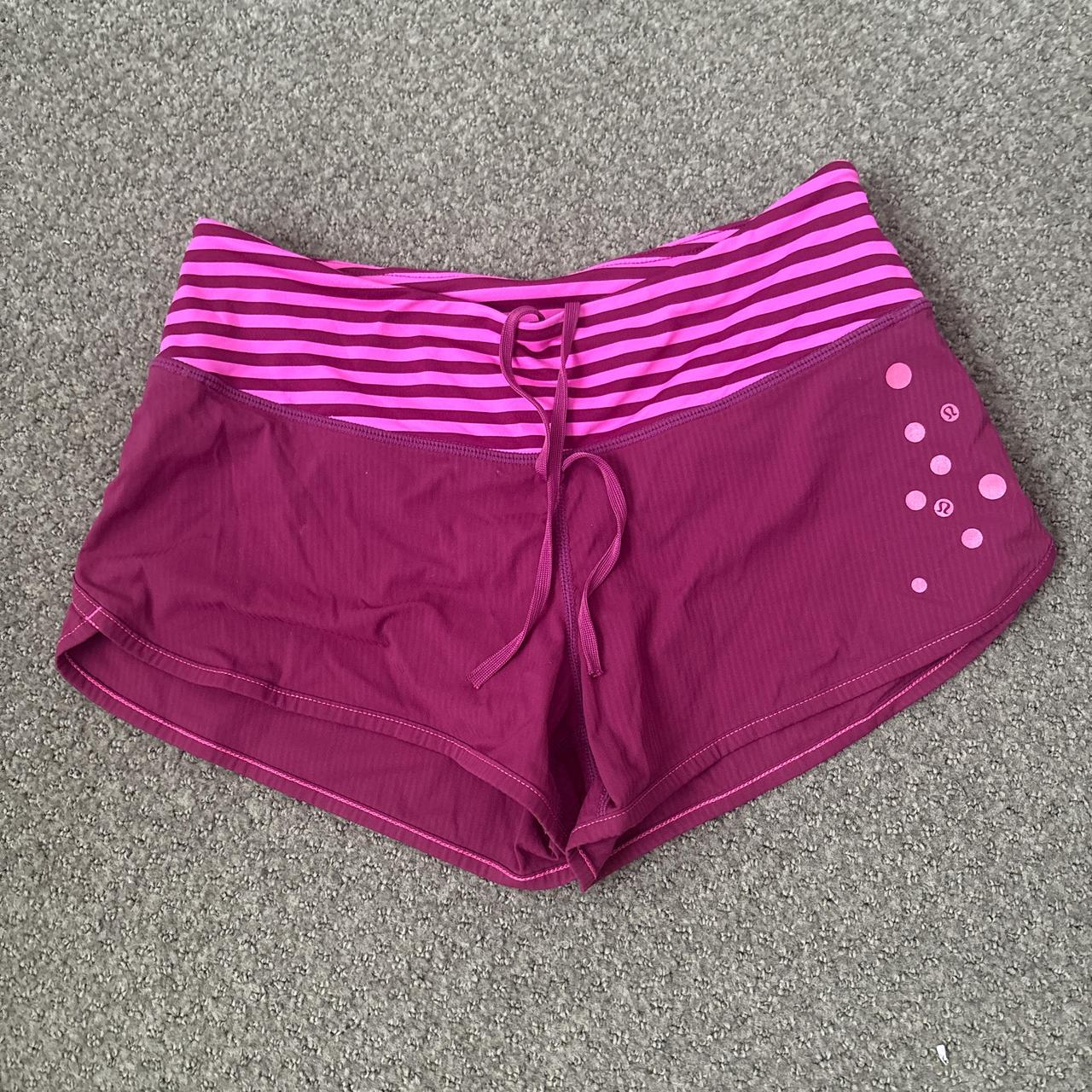 Vintage Lululemon shorts pink and magenta Built... | Depop